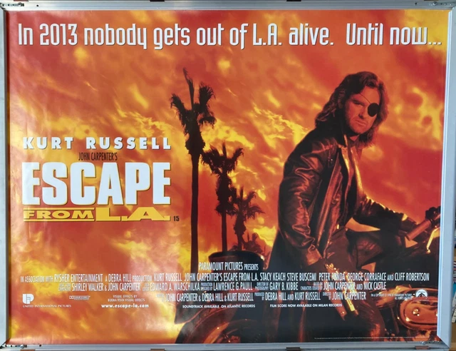 CINEMA POSTER: ESCAPE FROM LA 1996 (Quad) Kurt Russell John Carpenter £ ...