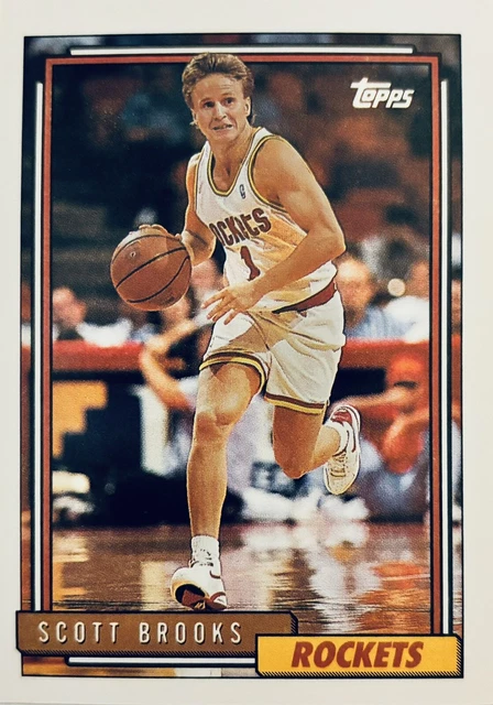 CARTE À COLLECTIONNER vintage 1993 topps Scott Brooks Houston Rockets ...