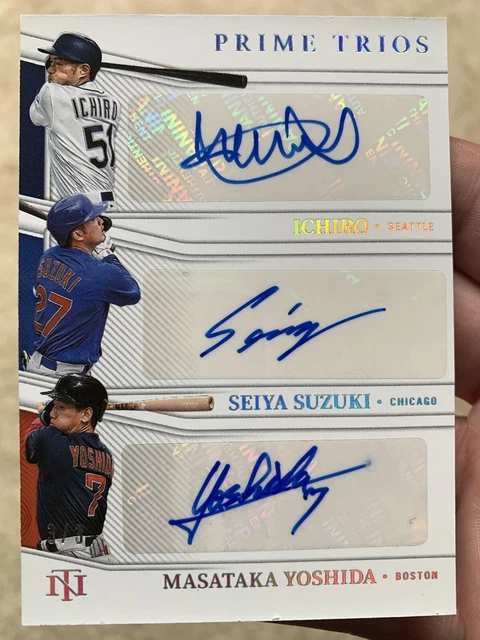 ICHIRO/SEIYA SUZUKI/MASATAKA YOSHIDA Auto 2023 National Treasures #'d 3 ...