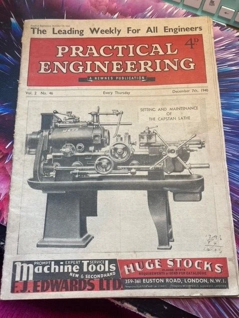 VINTAGE “PRACTICAL ENGINEERING” Magazine December 7th 1940 - Original ...