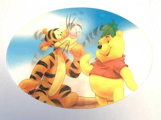 RARE TIGGER TICKLING Pooh Bear, NOS Disney Lenticular Sticker £12.29 ...