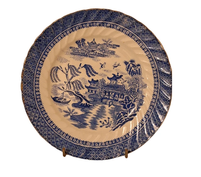 ANTIQUE CAULDON LTD, Blue & White Ching Pattern Side Plate Flow Willow ...