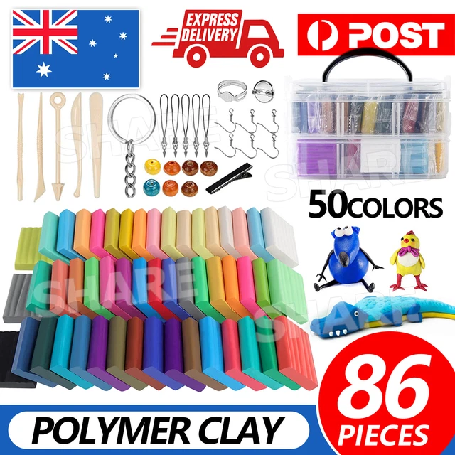 UP TO 86PCS Polymer Clay Modelling Moulding DIY Toy Block Oven Bake HOT ...