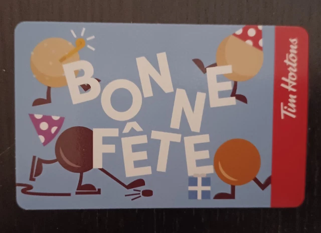 TIM HORTONS GIFT Card Bonne Fête FRENCH NEW 2023 version $1.99 ...