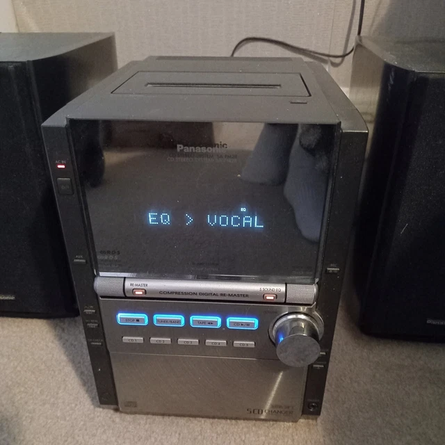 PANASONIC SA-PM28 5-DISC CD Hi-Fi Stereo System Cassette Radio w ...