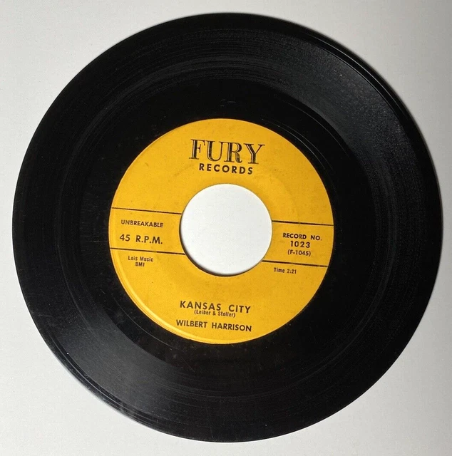 WILBERT HARRISON KANSAS City / Listen, My Darling Fury Records Soul ...