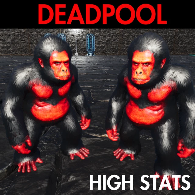 ARK ASCENDED DEADPOOL Gorillas Monkeys Gigantopithecus PVE Adult XBOX ...