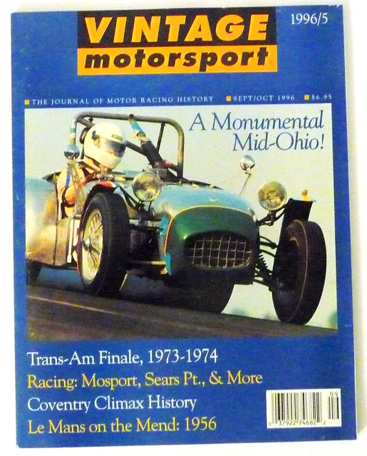 VINTAGE MOTORSPORT MAGAZINE September/October 1996 Trans Am, Le Mans ...