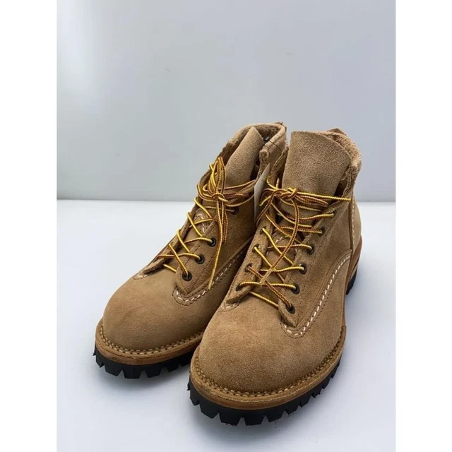 WESCO LACE-UP BOOTS Suede Beige US 8.5 Heel 5cm Height 17cm Outsole ...