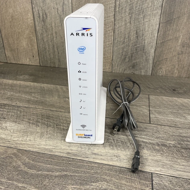 ARRIS SURFBOARD SVG2482AC DOCSIS 3.0 Cable Modem & Wi-Fi Router W/Power ...