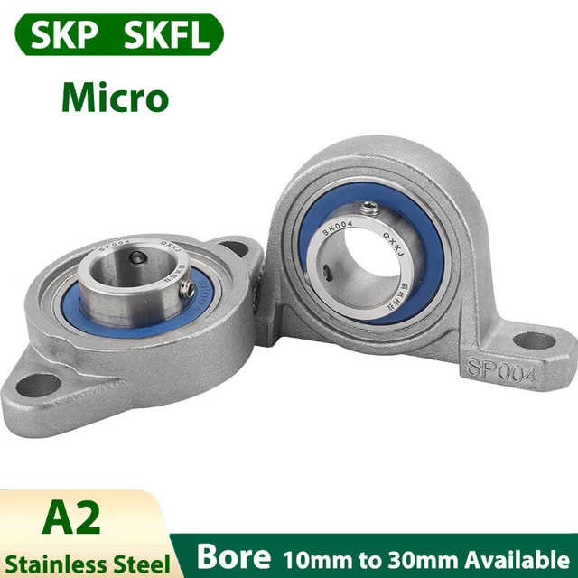 A2 STAINLESS STEEL Pillow Block Bearing SKP SKFL Shaft Support Bear ...