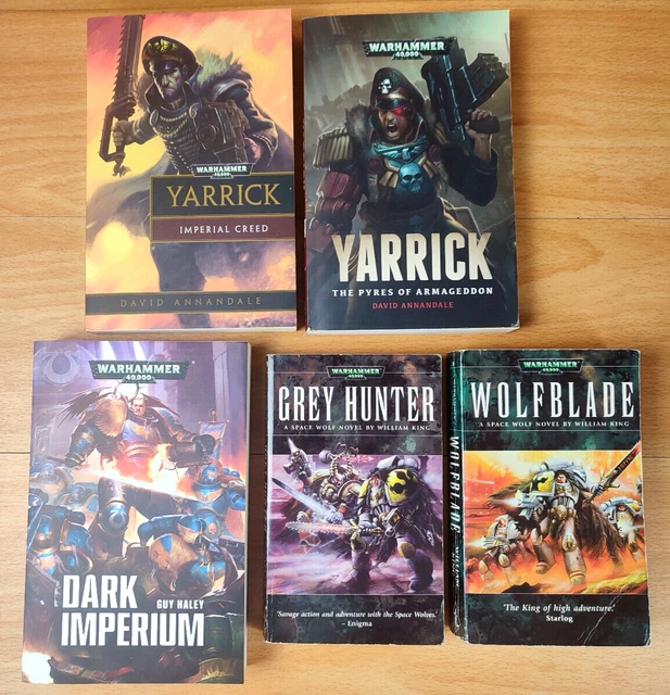 WARHAMMER BOOK BUNDLE Yarrick Pyres Creed Imperium Wolfblade Grey ...