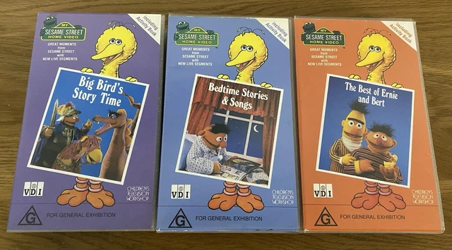 SESAME STREET STORY Time VHS X 3 Ernie & Bert Big Bird Bedtime Stories ...
