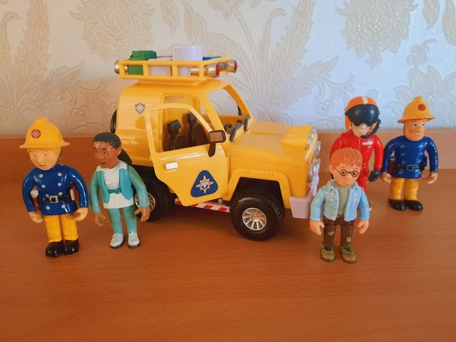 FIREMAN SAM 4X4 Mountain Rescue Vehicle & 5 Figures Bundle £12.99 ...