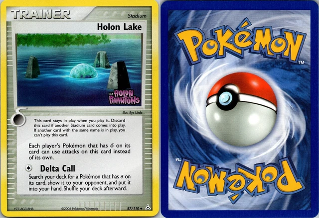 POKÉMON EX HOLON Phantoms Holon Lake #87/110 Delta Species 2016 Reverse ...