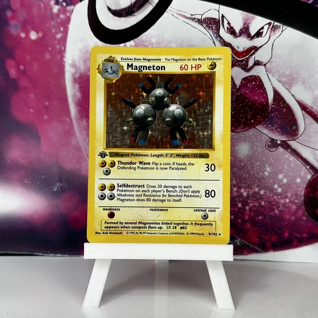 CARTES POKEMON : Set de Base 1ère Edition Rare Holo : Magneton 9/102 ...