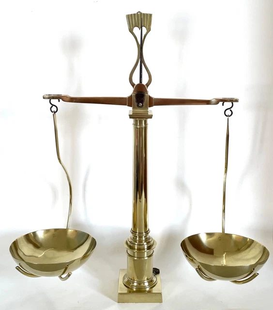 ANCIENNE GRANDE BALANCE trébuchet en laiton Testut circa 1900 EUR 120 ...