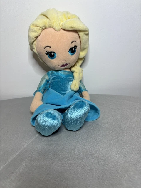 FROZEN ELSA PLUSH Doll Soft Fabric Blue Toy Disney Posh Paws Vgc £14.42 ...