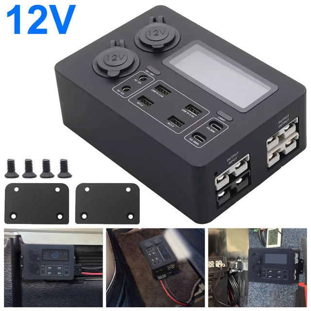 DURABLE 12V POWER Distribution Box With USB Type-C LED Display For Car ...