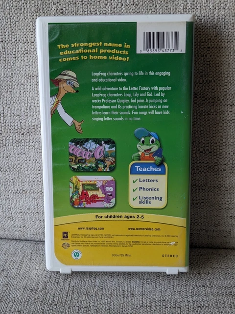 LEAPFROG - LETTER Factory | VHS, 2003, Warner Home Video, Ages 2-5 $9. ...