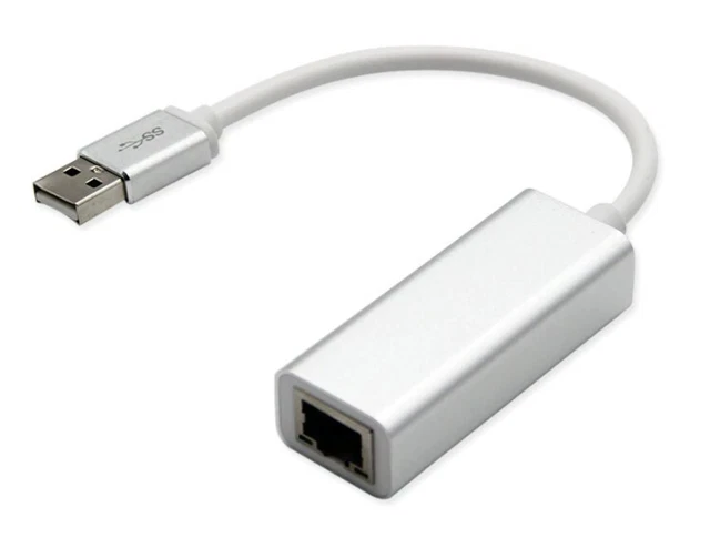 ETHERNET NETWORK ADAPTER USB to RJ45 LAN (Aluminium) for PC & Mac £14. ...