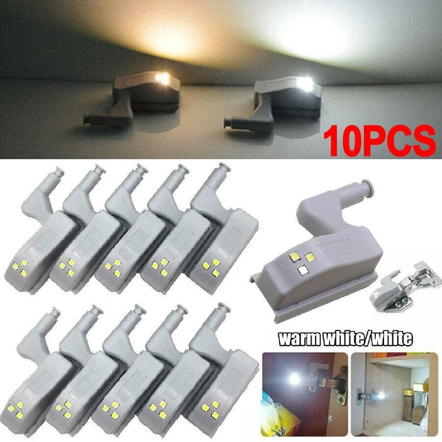 10X LED SMART Sensor Hinge Lights Kitchen Cabinet Wardrobe Closet Cupboard Light £8.59 - PicClick UK