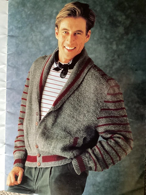 VINTAGE PATONS MEN’S Knitting Pattern Book 913 Handknits in 5, 8 & 12 ...