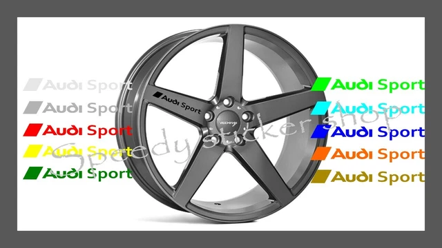 5X FOR AUDI SPORT logo alloy wheel decals stickers graphics 11cm X 1 ...
