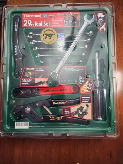CRAFTSMAN USA NOS Rare 29 Piece Tool Set - 43429 - Original Packaging ...