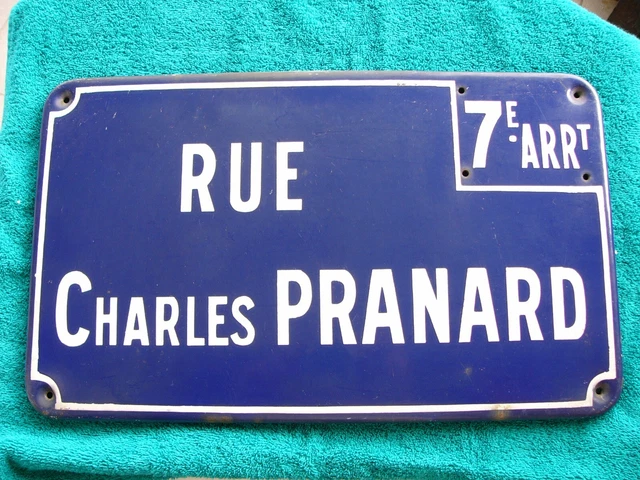 ANCIENNE PLAQUE ÉMAILLÉE de Lille 59 Nord RUE Charles PRANARD début XX ème EUR 35,00 - PicClick FR