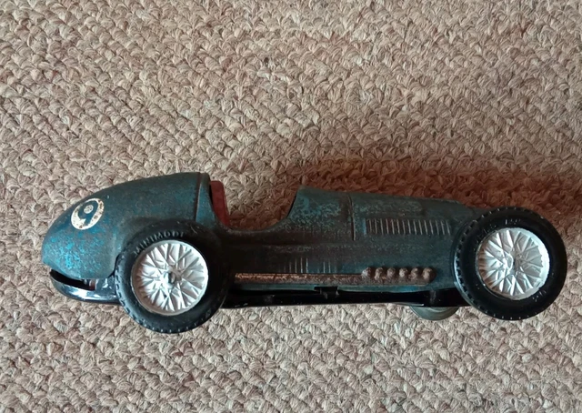 ORIGINAL 1950S SCALEX SCALEXTRIC MODEL TIN PLATE FERRARI 375 F1 BLUE No ...