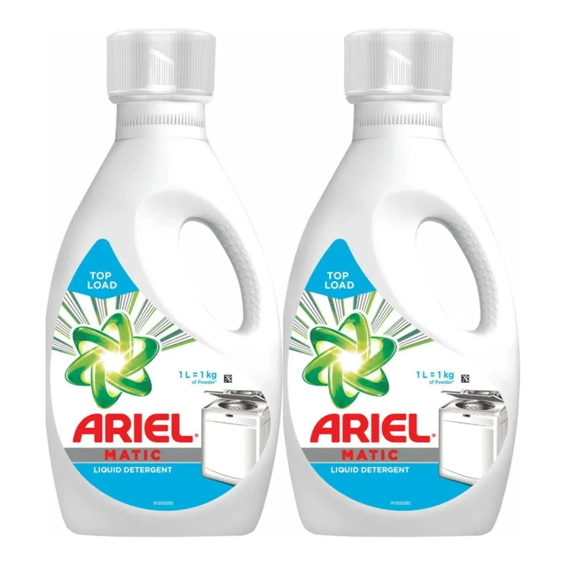 ARIEL MATIC LIQUID Top Load Laundry Liquid Detergent, 1 Liter (Pack of ...