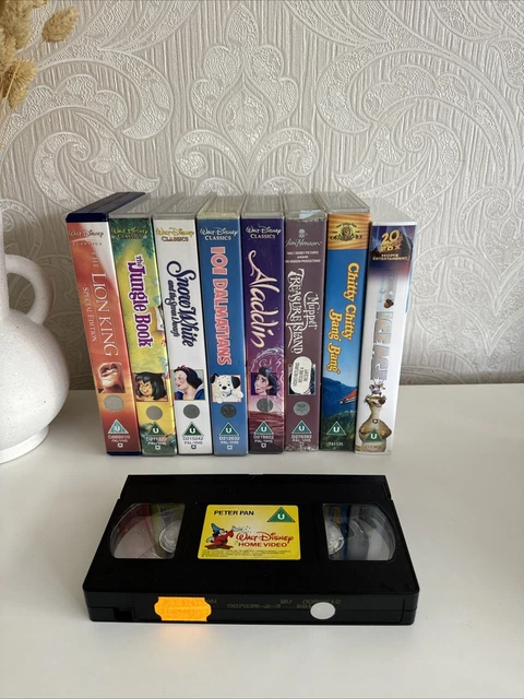 BUNDLE OF 9 Childrens Disney VHS Videos Classic Dalmatians Lion King ...