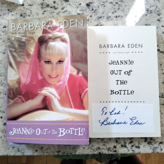 BARBARA EDEN SIGNED Card Autobio Movie TV Actress Elvis Hagman Jeannie ...