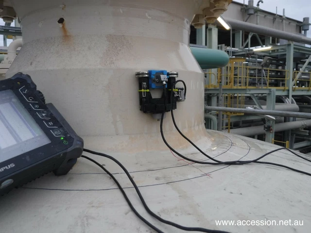 NDT PHASED ARRAY PAUT Inspection scanner, small size 3 wheels weld or ...