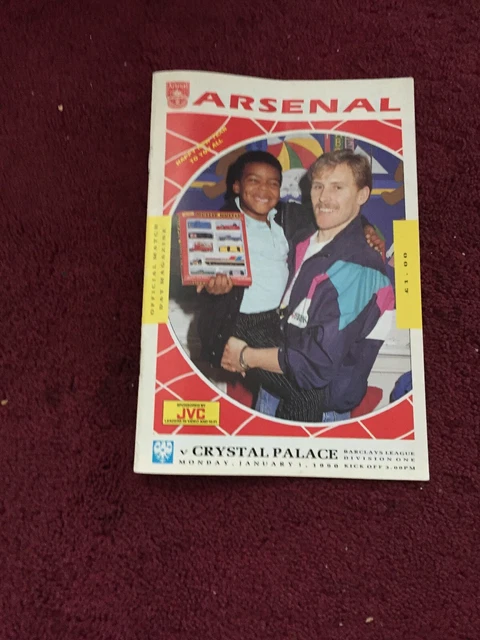 SIGNED - NIGEL WINTERBURN - Arsenal V Crystal Palace - 1-1-1990 - Div 1 ...