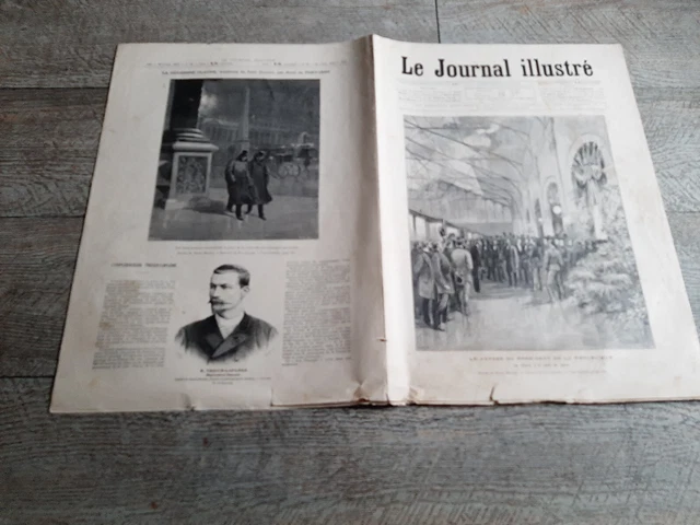 LE JOURNAL ILLUSTRÉ 1890 voyage du président république l'école ...