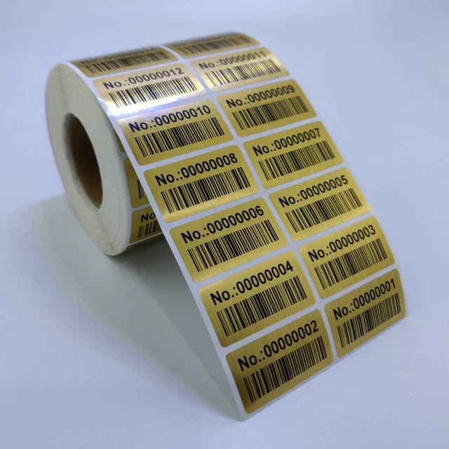 1000 LABELS INVENTORY or retail Serial Numbers With Barcode Stickers ...