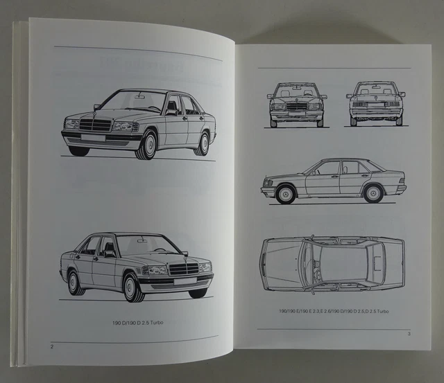TECHNISCHE ZEICHNUNG / Bild-Lexikon Mercedes-Benz W201, W124, W126 ...