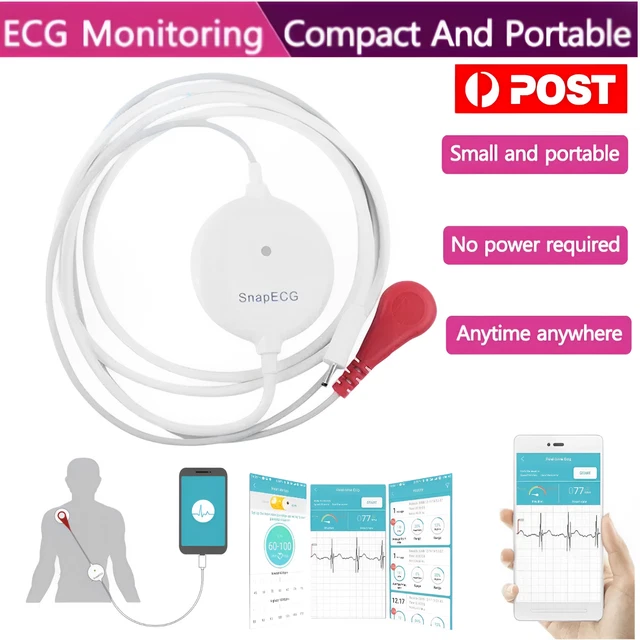 PORTABLE WIRELESS ECG/IHB/EKG Monitor Machine Heart Beat Monitoring ...