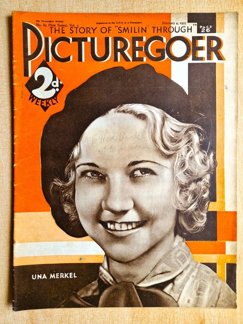 PICTUREGOER MAGAZINE 4TH Feb 1933 Jean Harlow Bebe Daniels Una Merkel ...