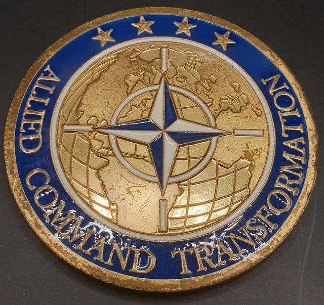 US ARMY MILITARY Coin Nato Medal Allied Command Transformation Lance ...