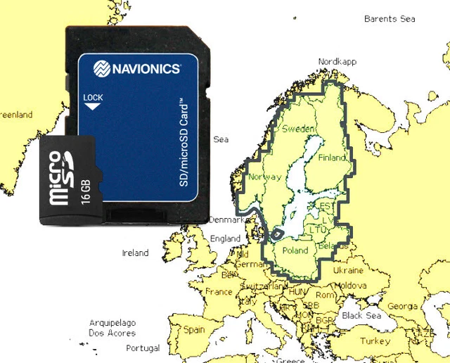 2022 NAVIONICS+ PLUS microSD Chart Card Map Seekarte Baltic Sea,Finland ...
