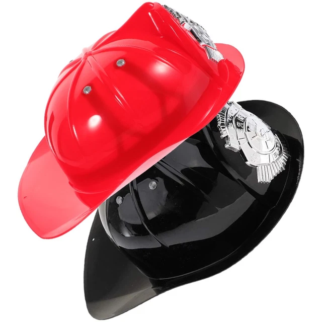 2 PCS ROLE-PLAYING Fire Hat Child Toddler Firefighter Cosplay Hats ...