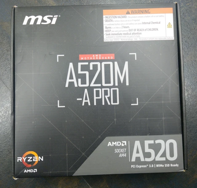 !PLEASE READ DESCRIPTION! MSI A520M-A Pro Socket AM4 5000 4000 3000 ...