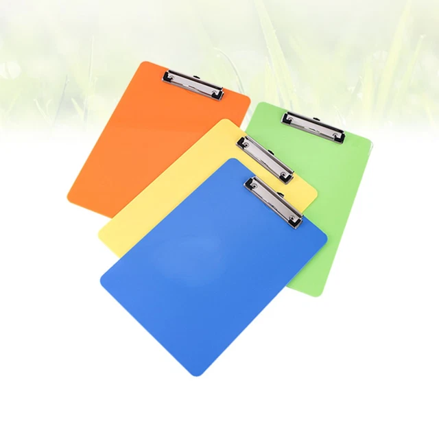 4PCS COLORFUL WRITING Pad A4 Board Folder Clip Board Clipboards for ...