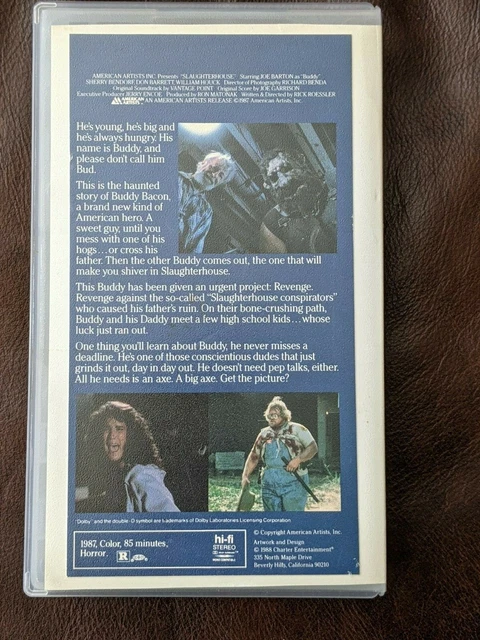 SLAUGHTERHOUSE RARE VHS Horror Slasher 1987 in Clamshell Case $29.95 ...