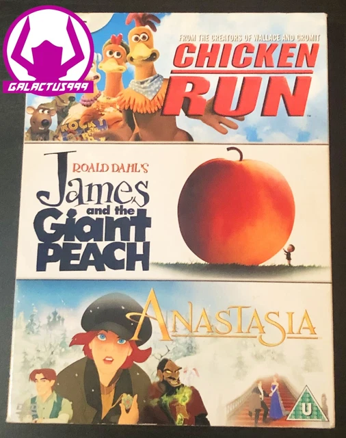 ANIMATION TRIPLE BILL DVD Chicken Run James & The Giant Peach Anastasia ...