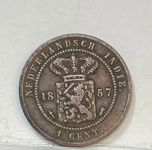 NETHERLANDS EAST INDIES 1857 One 1 Cent Key Date #2 EUR 21,24 - PicClick FR