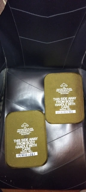 BRITISH ARMY ECBA/OSPREY/VIRTUS Ballistic Body Armour Plates x2 (Pair ...